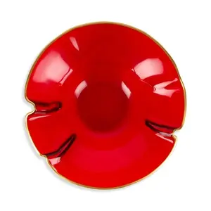 VIETRI Holiday Glass Small Ruffled Bowl