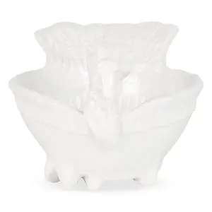 VIETRI Pietra Tacchino Figural Deep Serving Bowl - White