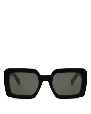 Celine Triomphe Square Sunglasses - Black/smoke