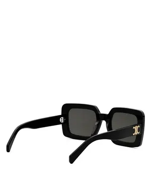 Celine Triomphe Square Sunglasses - Black/smoke