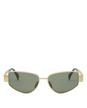 Celine Triomphe Cat Eye Sunglasses - Gold/green