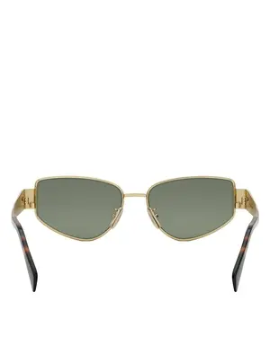 Celine Triomphe Cat Eye Sunglasses - Gold/green