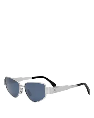 Celine Triomphe Cat Eye Sunglasses - Palladium/blue