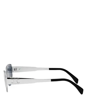 Celine Triomphe Cat Eye Sunglasses - Palladium/blue
