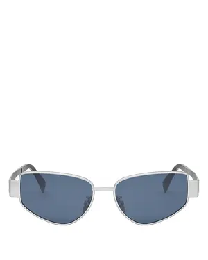 Celine Triomphe Cat Eye Sunglasses - Palladium/blue