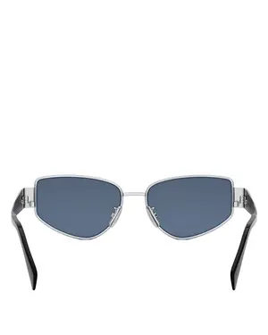 Celine Triomphe Cat Eye Sunglasses - Palladium/blue