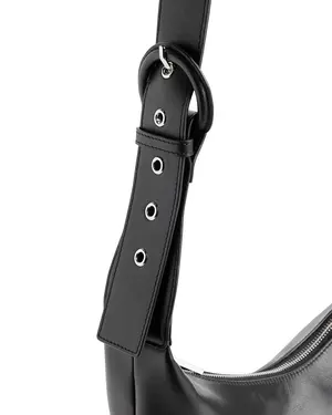 Whistles Sia Curved Crossbody - Black