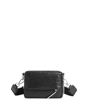 Whistles Bibi Croc Embossed Crossbody