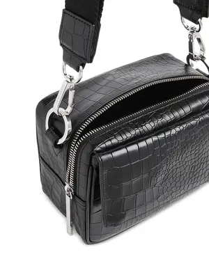 Whistles Bibi Croc Embossed Crossbody