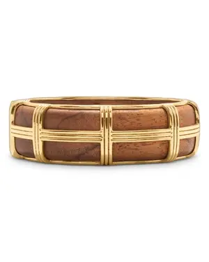 CAPUCINE DE WULF Gaia Teak Bangle Bracelet