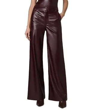 Joe's Jeans The Mia High-rise Faux Leather Wide-leg Pants - Cabernet