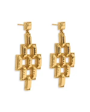 CAPUCINE DE WULF Pathway Chandelier Earrings - Gold