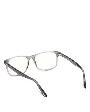 TOM FORD Square Blue Light Glasses - Gray/clear Solid