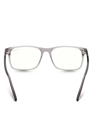 TOM FORD Square Blue Light Glasses - Gray/clear Solid