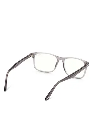 TOM FORD Square Blue Light Glasses - Gray/clear Solid
