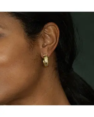 CAPUCINE DE WULF Cleopatra Small Hoop Earrings