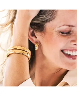 CAPUCINE DE WULF Cleopatra Small Hoop Earrings