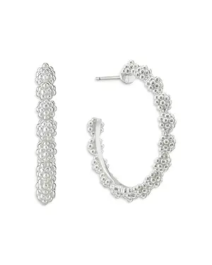 CAPUCINE DE WULF Berry Icon Medium Hoop Earrings - Silver