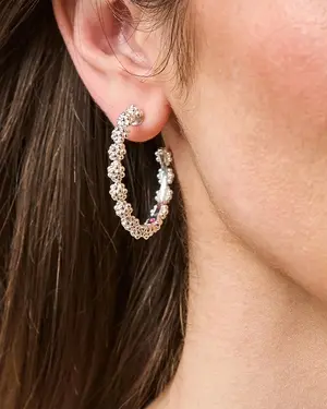 CAPUCINE DE WULF Berry Icon Medium Hoop Earrings - Silver