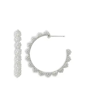 CAPUCINE DE WULF Berry Icon Medium Hoop Earrings - Silver
