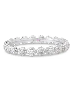 CAPUCINE DE WULF Berry Hinged Bangle Bracelet - Silver