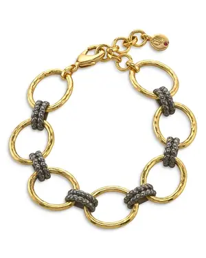 CAPUCINE DE WULF Cleopatra Grande Link Bracelet - Gold/black