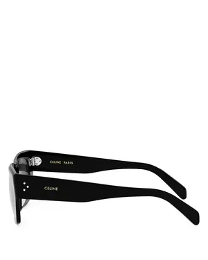 Celine 3 Dots Hd Geometric 53mm Sunglasses - Black/smoke