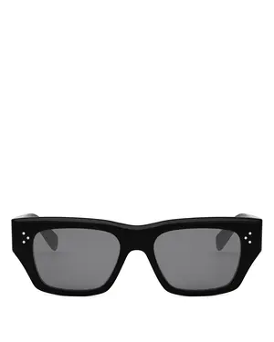Celine 3 Dots Hd Geometric 53mm Sunglasses - Black/smoke