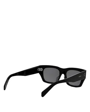 Celine 3 Dots Hd Geometric 53mm Sunglasses - Black/smoke