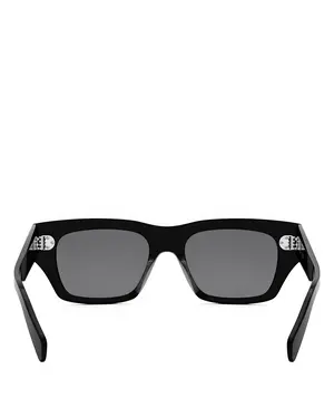 Celine 3 Dots Hd Geometric 53mm Sunglasses - Black/smoke
