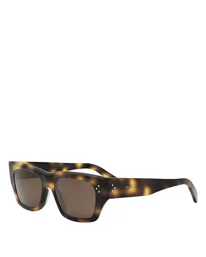 Celine 3 Dots Hd Geometric 53mm Sunglasses Havana/brown