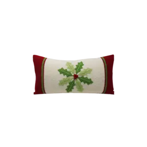MELANGE COLLECTION Holly Pinwheel Lumbar Pillow - Ivory