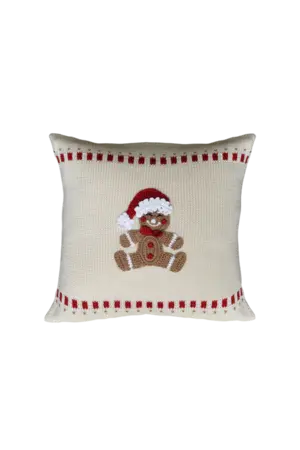 MELANGE COLLECTION 10" Gingerbread Pillow - Ivory