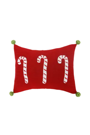 MELANGE COLLECTION Candy Cane Mini Pillow,