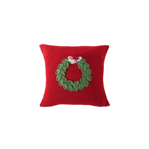 MELANGE COLLECTION 10" Green Wreath Pillow
