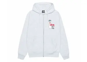 StÜssy Kingpin Zip Hoodie - Ash Heather