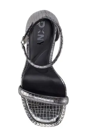 Dkny Waylin Ankle Strap Sandal - Nickel