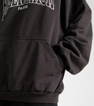 Balenciaga Logo Cotton Jersey Hoodie