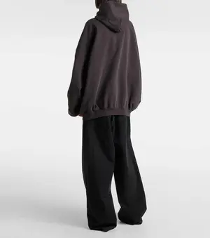 Balenciaga Logo Cotton Jersey Hoodie