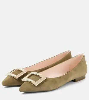 ROGER VIVIER Gommettine Ballerina Flats - Green