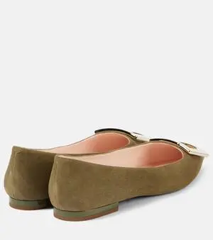 ROGER VIVIER Gommettine Ballerina Flats - Green