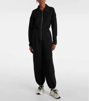 Varley Jessie Zip-up Jumpsuit In /grizzly - Black
