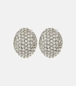 JENNIFER BEHR Tinsel Crystal Earrings - Silver