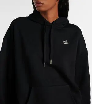 Alo Yoga Accolade Cotton-blend French Terry Hoodie - Black