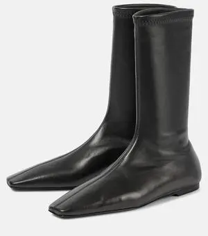 TOTEME Leather Sock Boots
