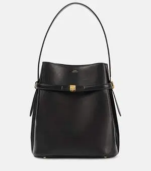 TOTEME Leather Bucket Bag - Black