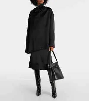 TOTEME Leather Bucket Bag - Black