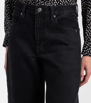 FRAME The Bubble Barrel-leg Jeans - Black