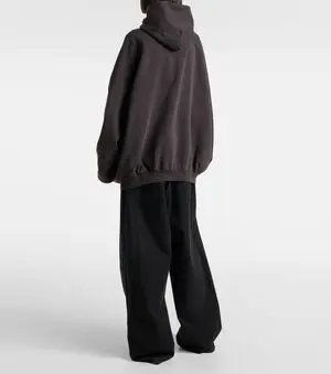 Balenciaga Logo Cotton Jersey Hoodie