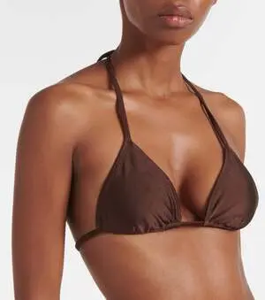 SAME Triangle Bikini Top - Brown